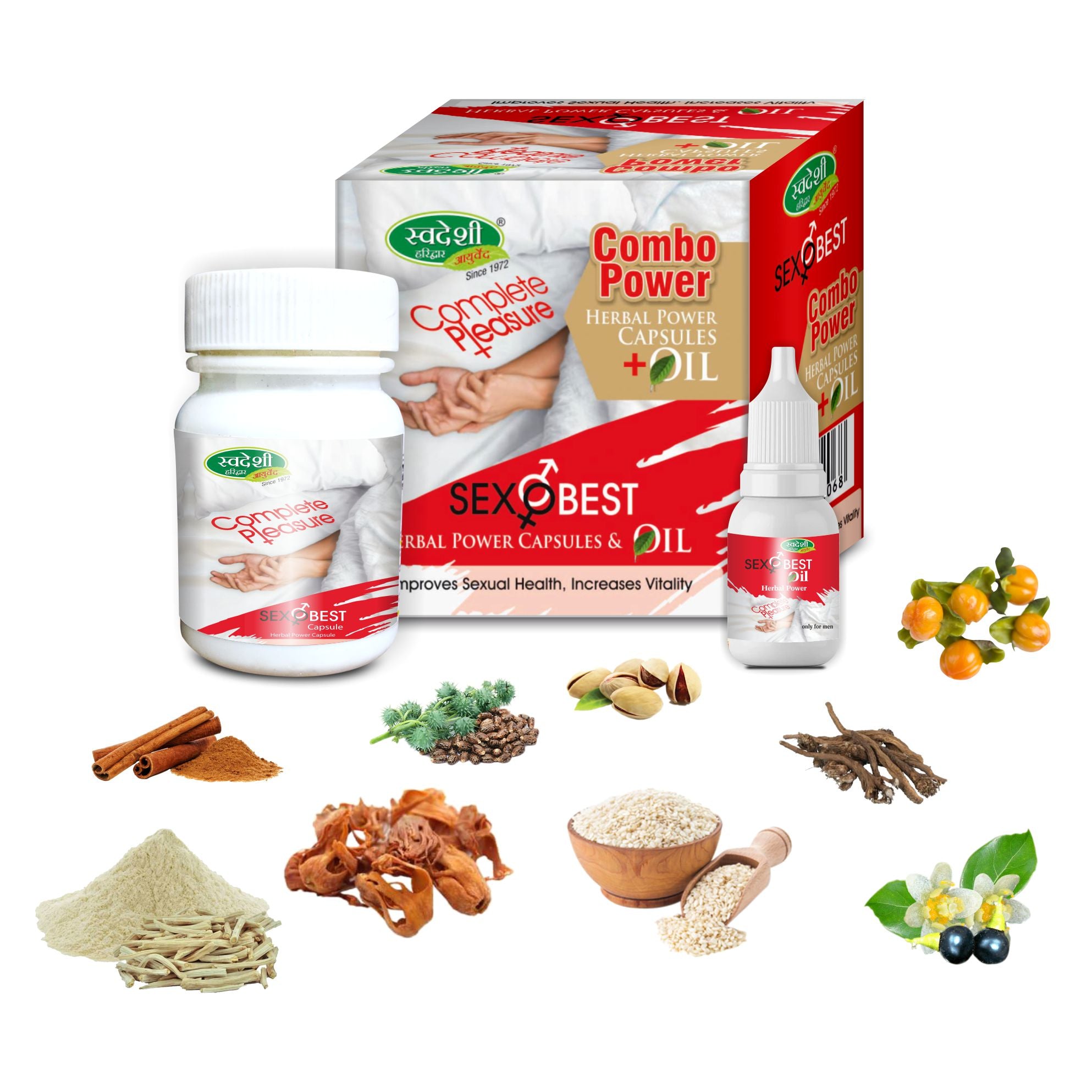 Sexobest Combo Power Herbal Power Capsules and Oil