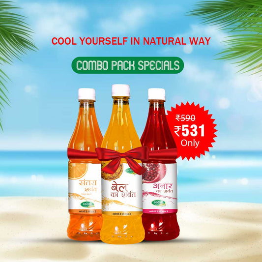 Refresh & Rejuvenate with Our Fruit Sharbat Trio - Bel, Anar & Santra ...
